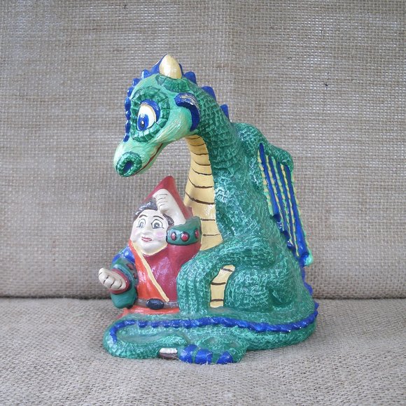 Handmade Vintage | Accents | Vintage Handmade Ceramic Dragon Wizard ...